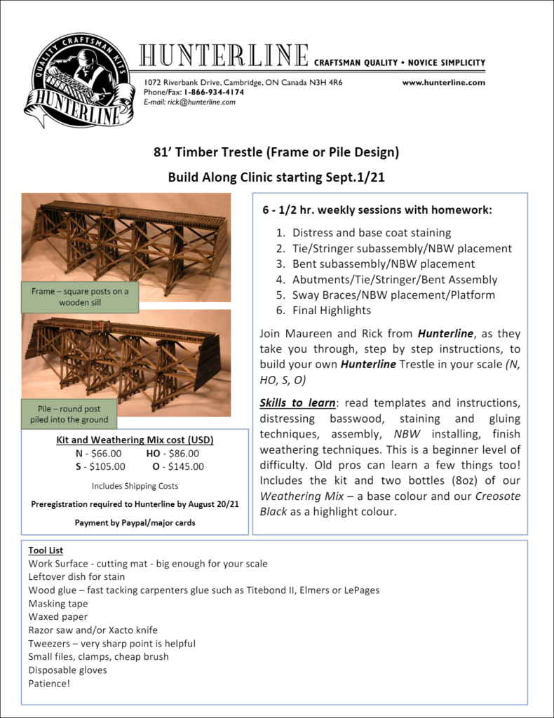 Build Along - 81' Timber Trestle - Hunterline - Rick and Maureen Hunter ...